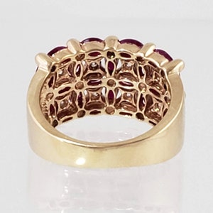 Ruby and Diamond Tapered Band in 14K Gold 22 Rubies, 8 Diamonds Size 8 ...