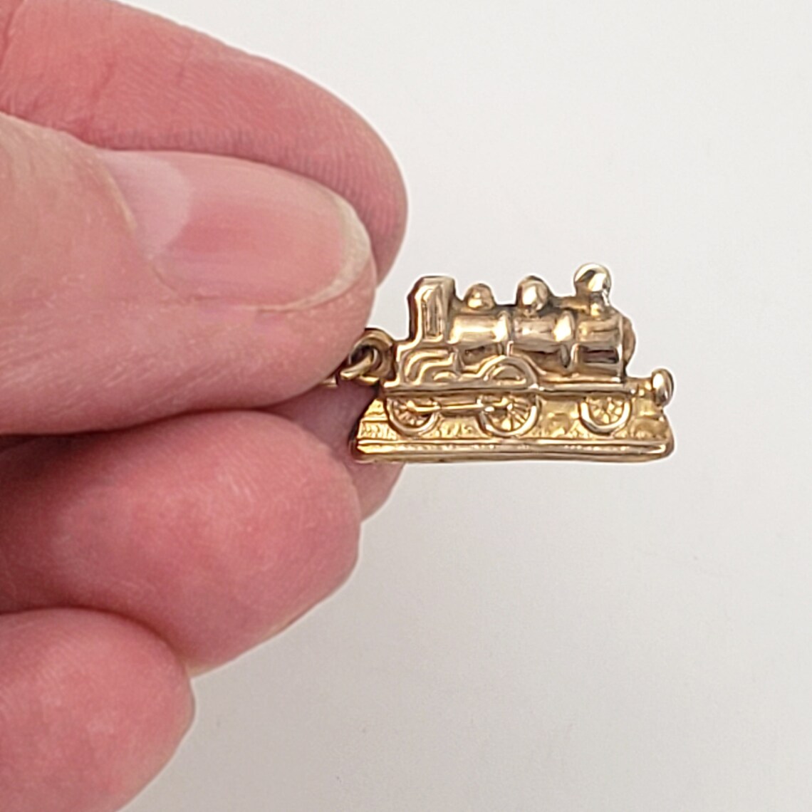 Vintage 9K Gold Locomotive Charm - British Train - 7/16" Wide - Etsy