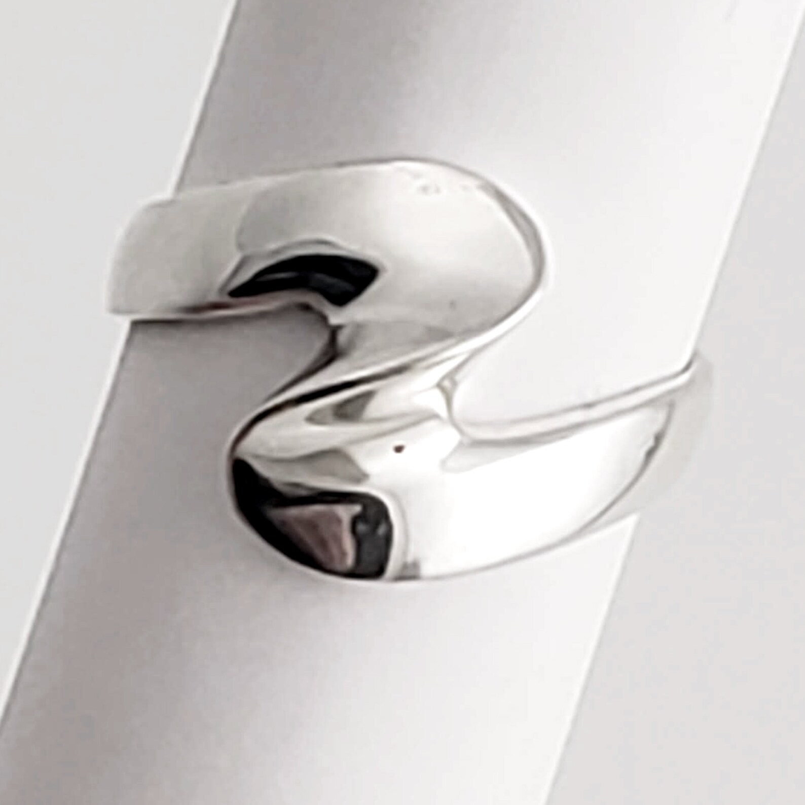 Vintage Sterling Silver Squiggle Ring Size 9 | Etsy