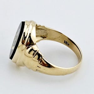 Vintage 10K Gold and Black Onyx Masonic Ring - Size 9.25 - Etsy