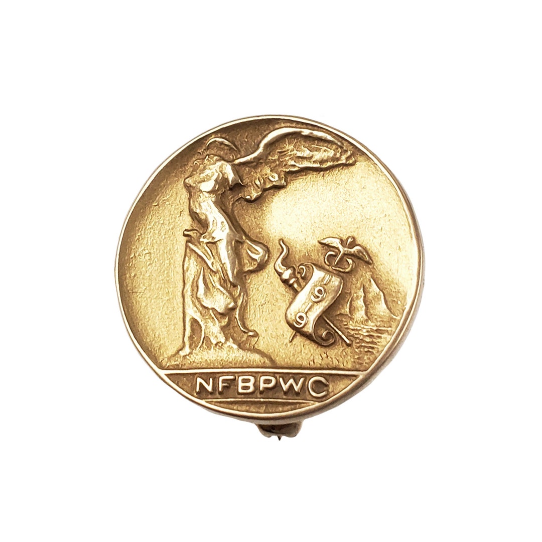 Vintage 14K Gold NFBPWC Pin - Business and Professional Women - 5/8 ...
