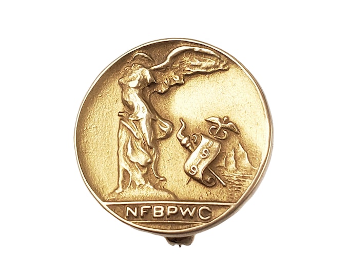 Vintage 14K Gold NFBPWC Pin - Business and Professional Women - 5/8 ...