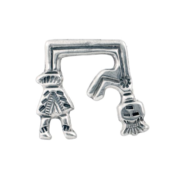 Vintage Southwestern Silver Brooch Yei Symbol Brooch Signed - Etsy