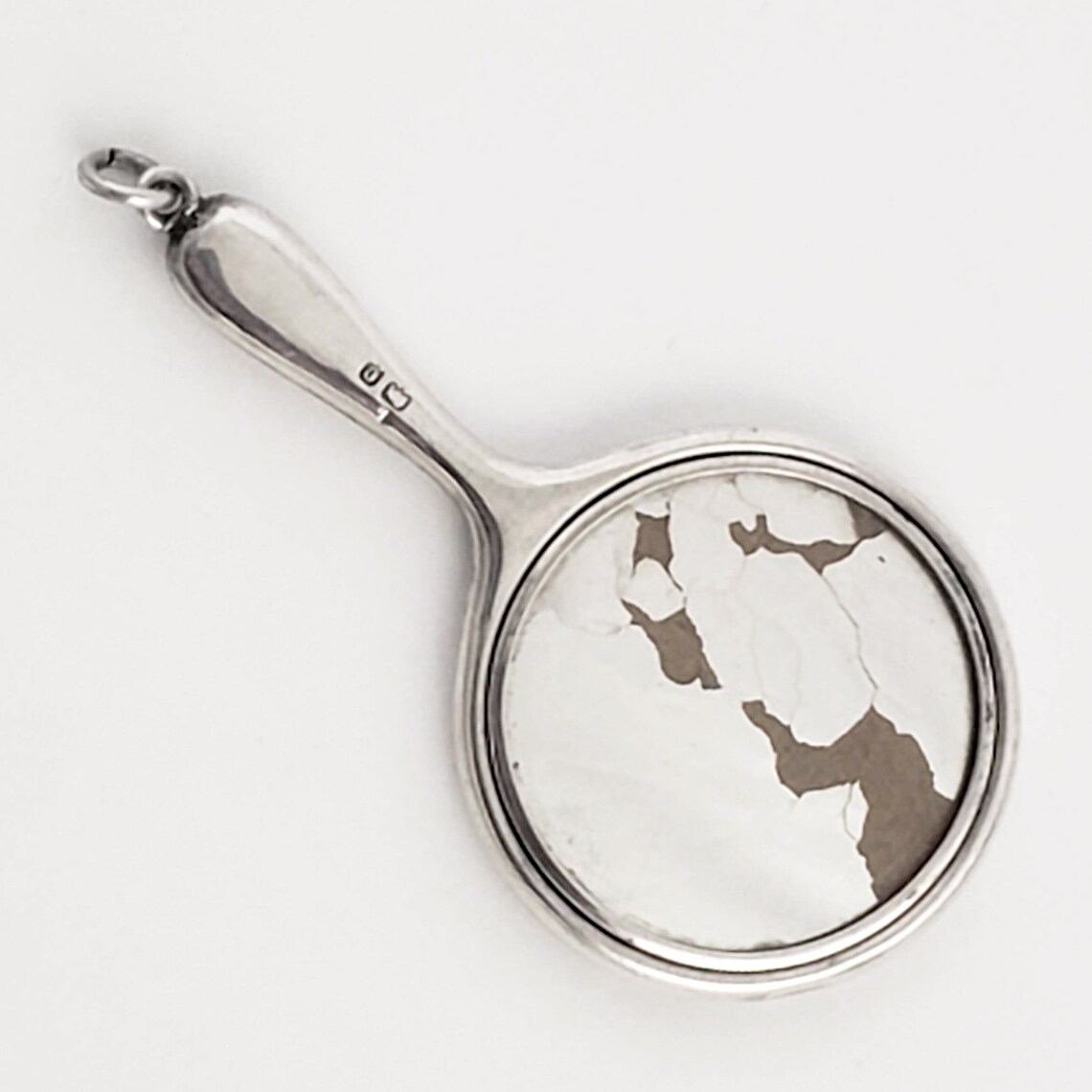 Antique Sterling Silver Hand Mirror Pendant 1904 British | Etsy