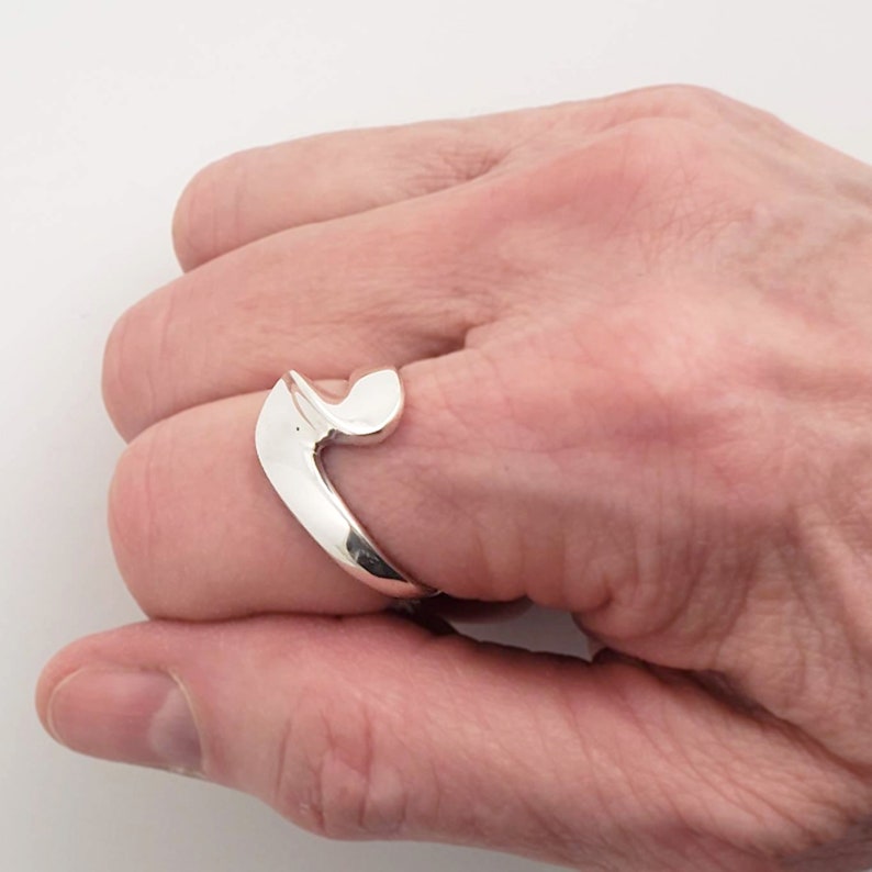 Vintage Sterling Silver Squiggle Ring Size 9 | Etsy