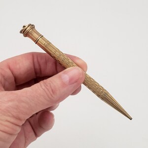 Antique Superite Mechanical Pencil Pendant- Gold-filled With Name Pearl ...