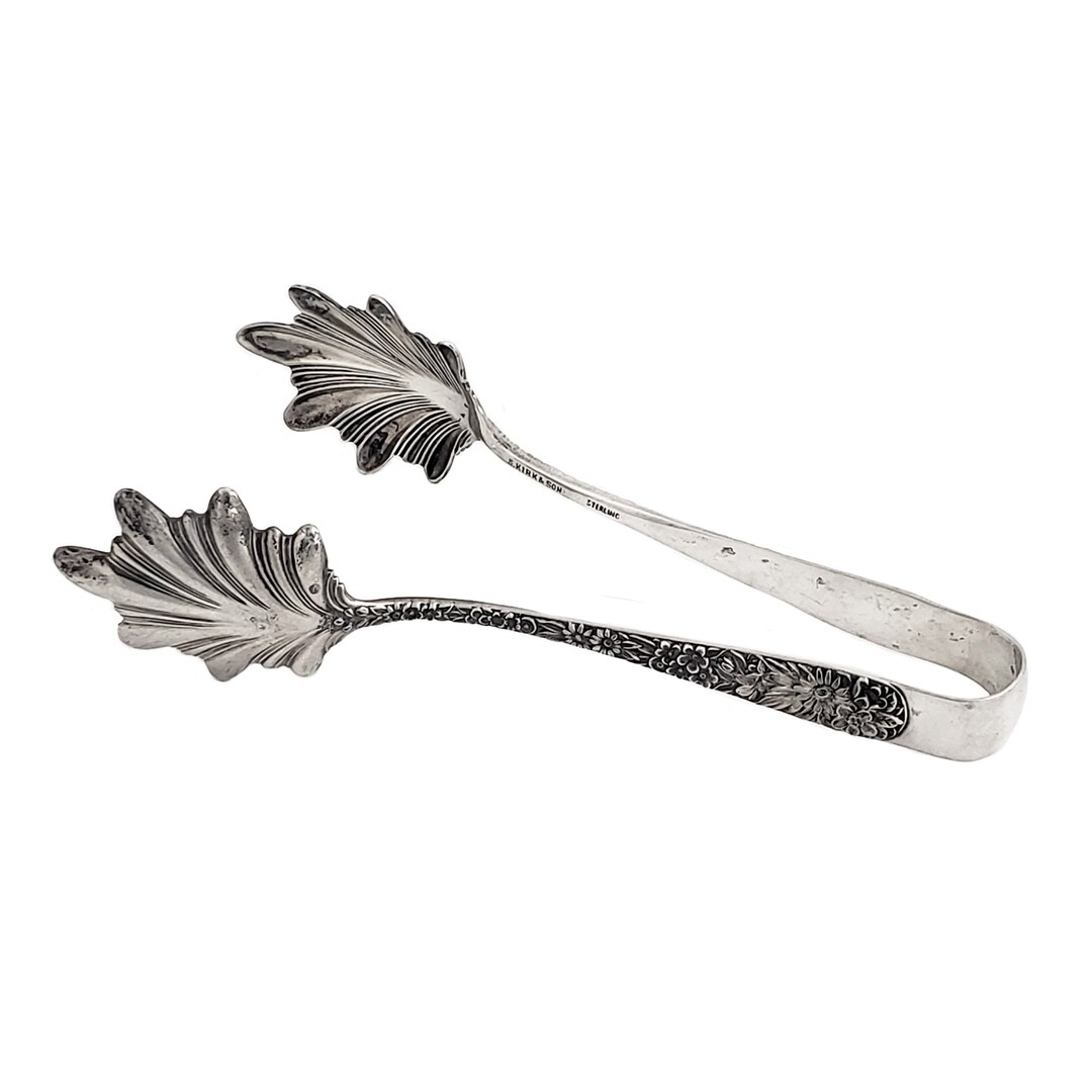 Antique Sterling Silver Ice Tongs by S. Kirk & Son Kirk's Repousse ...