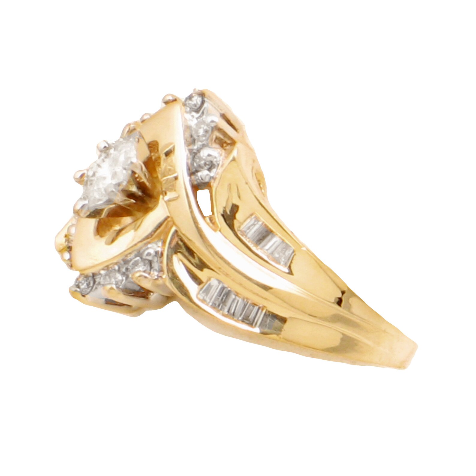 14K Gold & Diamond Engagement Anniversary Ring Approx .60 | Etsy