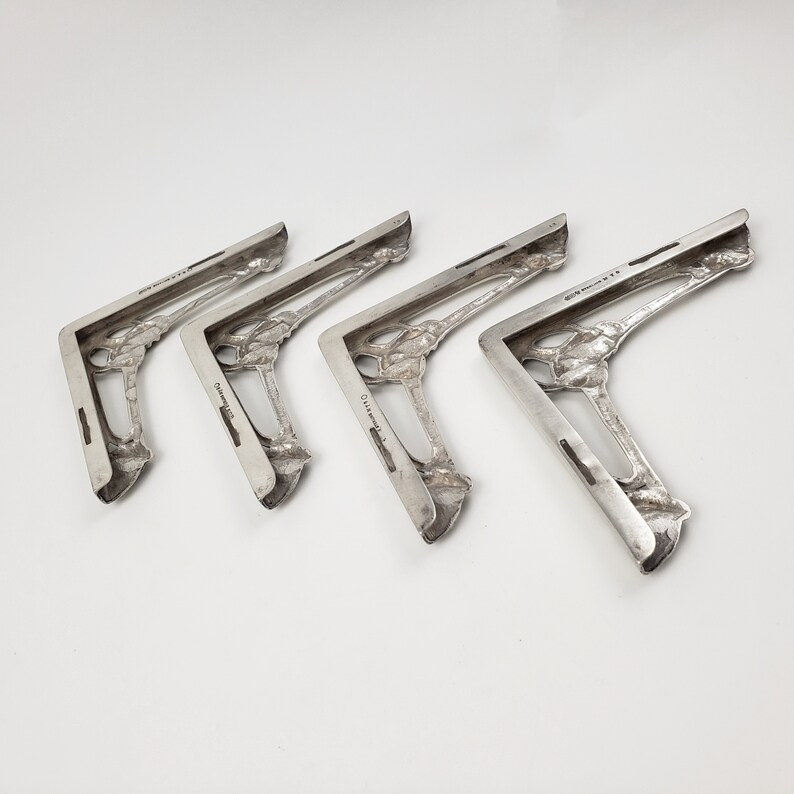 Set of 4 Antique Sterling Silver Frame Corners by Reed & - Etsy