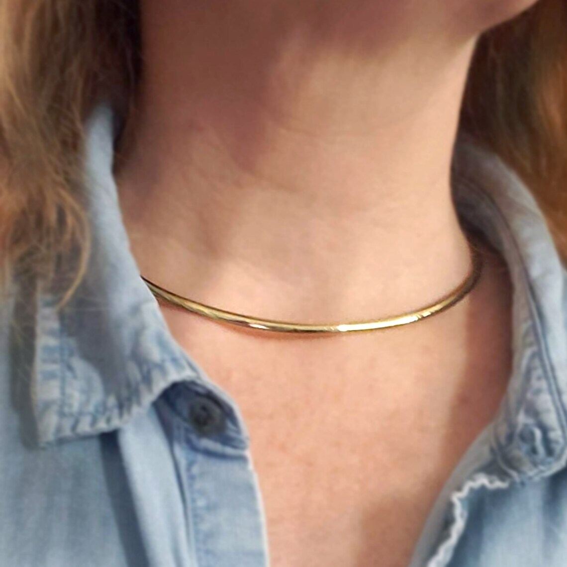 Vintage 10K Gold Necklace Flexible Cocoon Chain Neckpiece in - Etsy