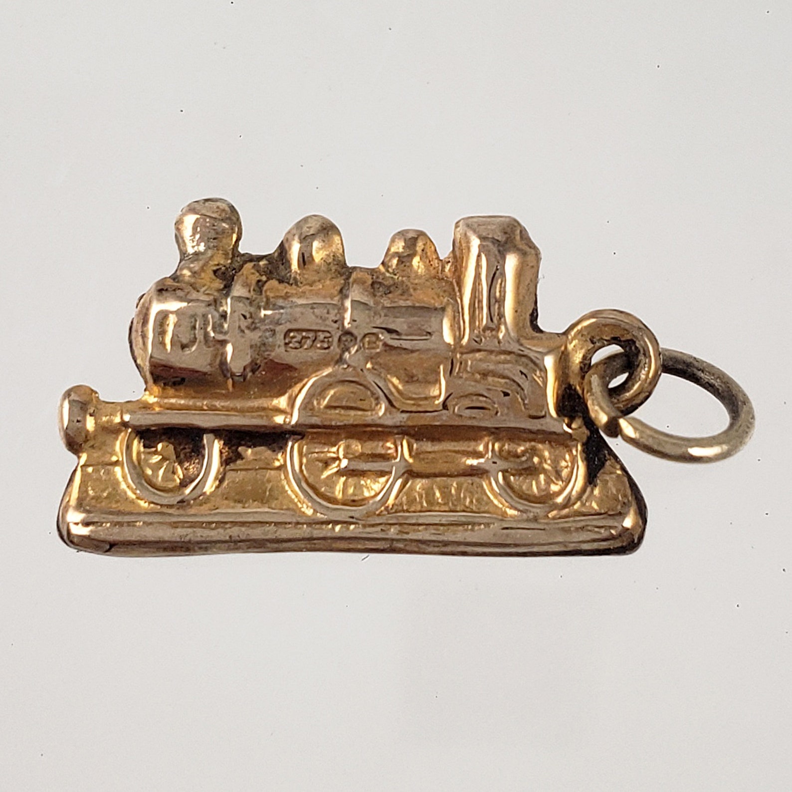 Vintage 9K Gold Locomotive Charm - British Train - 7/16" Wide - Etsy