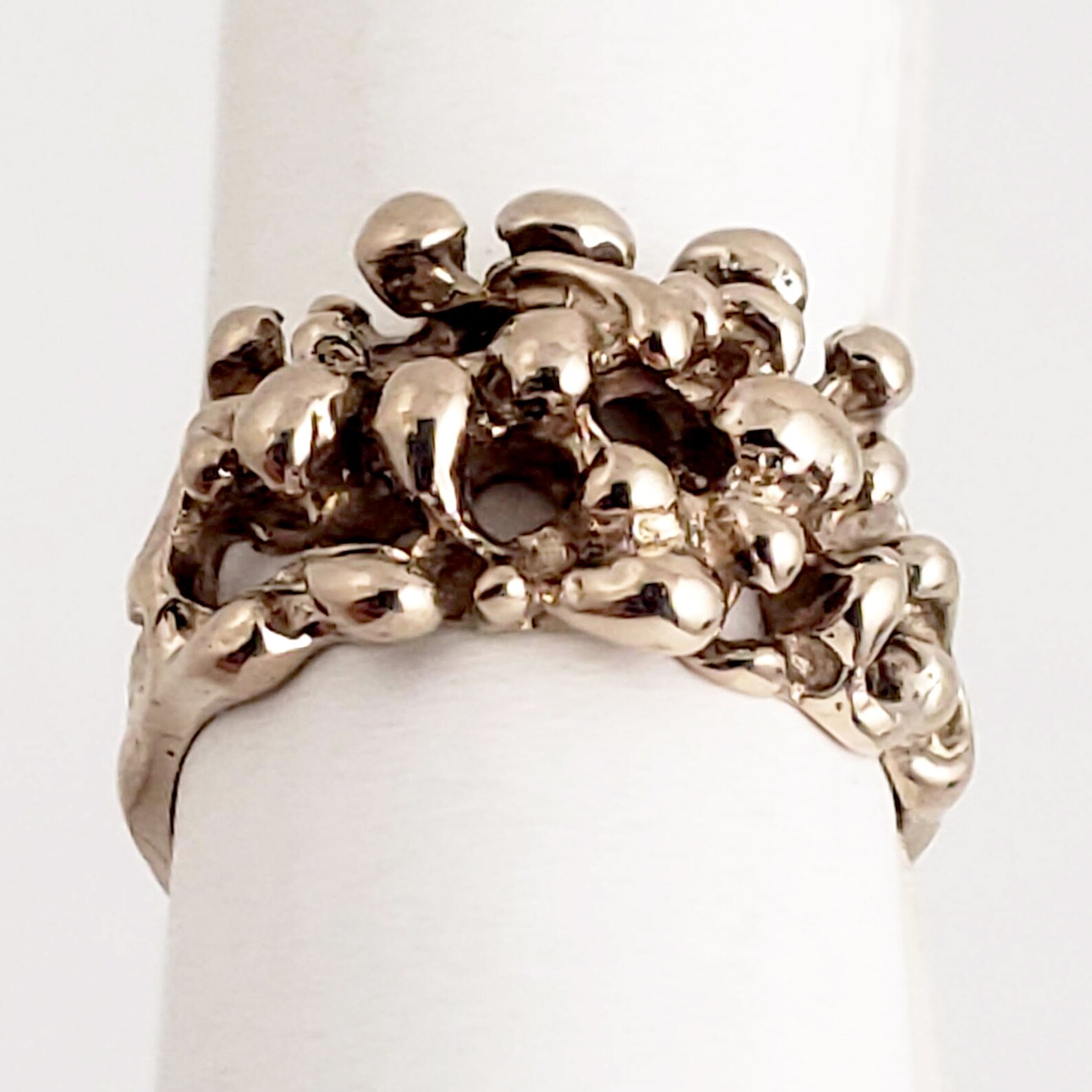 Vintage Solid 14K Gold Ring Dripped Wax Cast Size 5.5 - Etsy