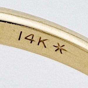 Mid-century 14K Gold and Diamond Ring - Unique Floral Design - Size 8. ...