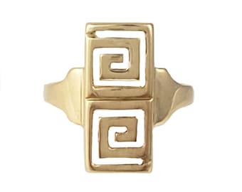 Greek Key Ring - Etsy