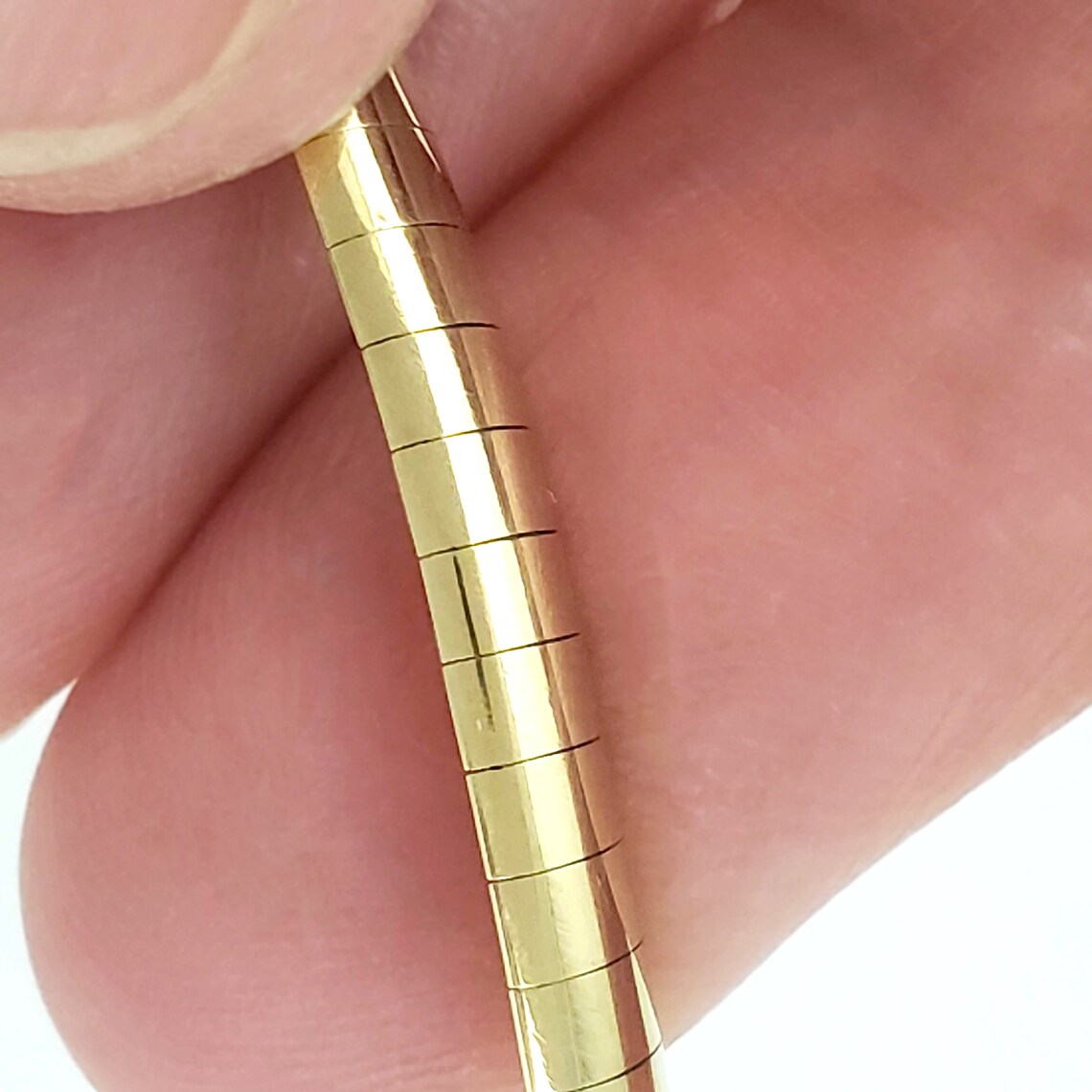 Vintage 10K Gold Necklace Flexible Cocoon Chain Neckpiece in - Etsy