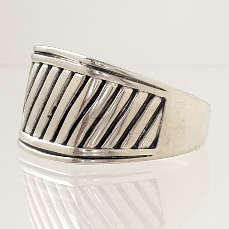 Vintage Sterling Silver Mens Ring Signed RJ Graziano for Avon - Etsy