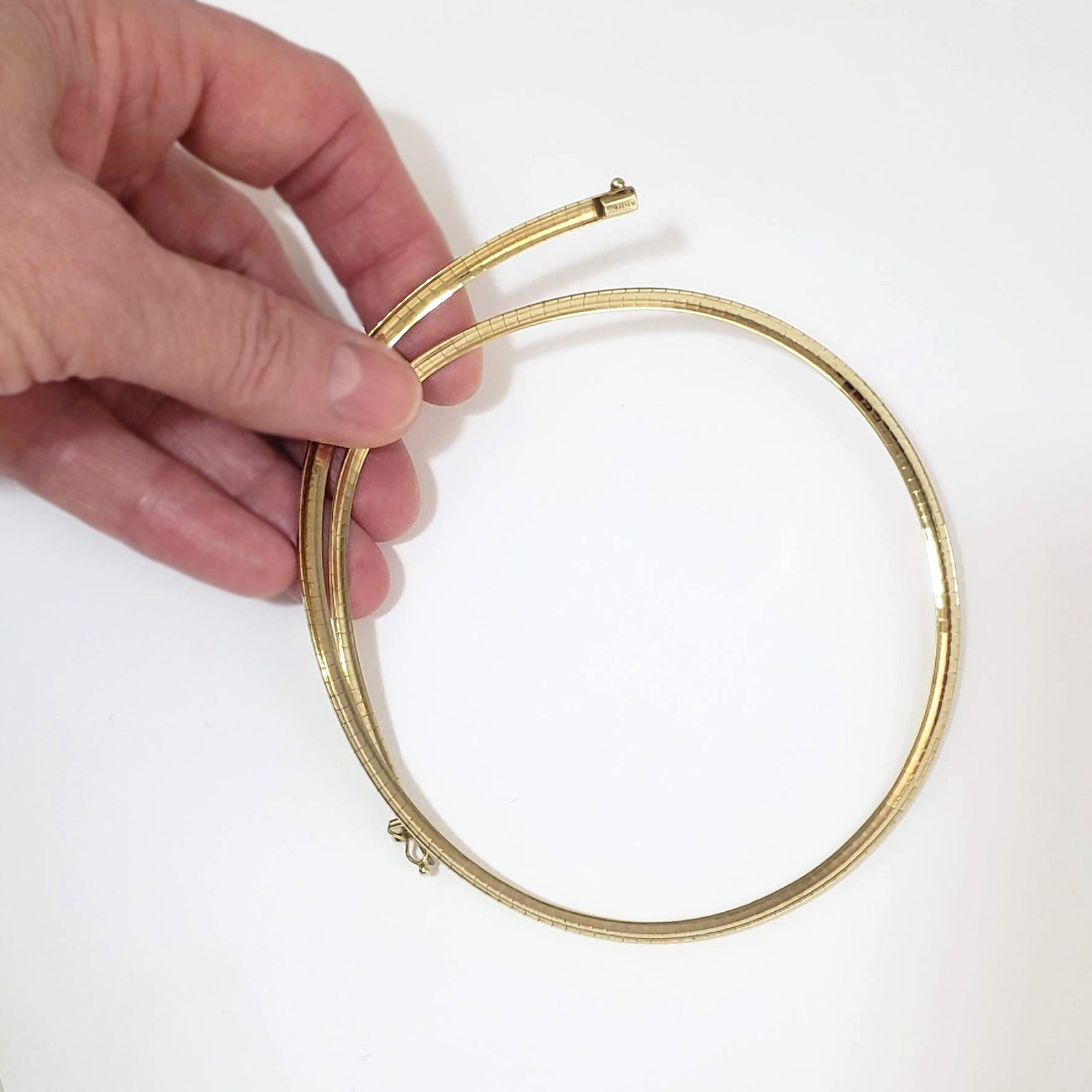 Vintage 10K Gold Necklace Flexible Cocoon Chain Neckpiece in - Etsy