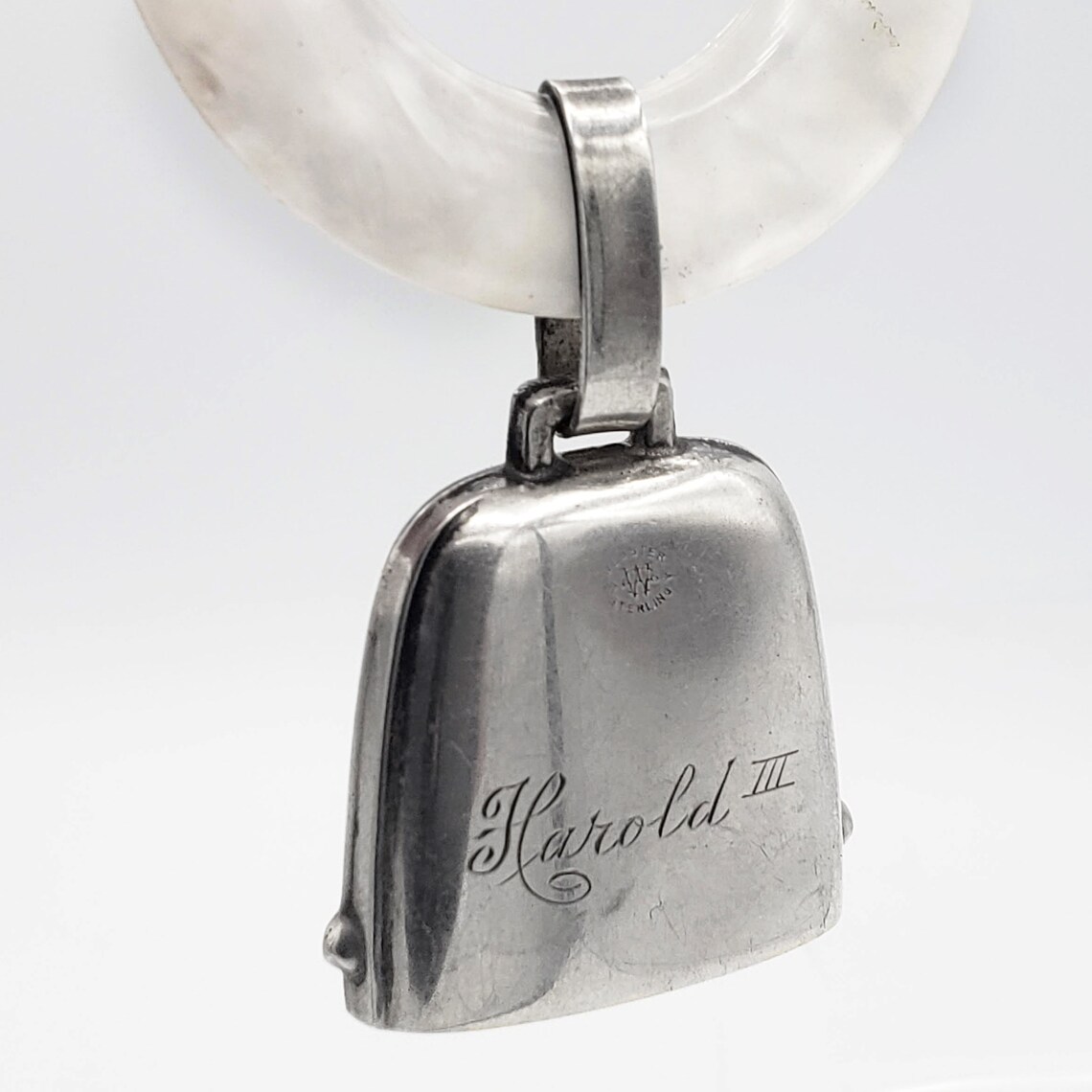 Vintage Sterling Silver Bell Baby Rattle Teething Ring - Etsy