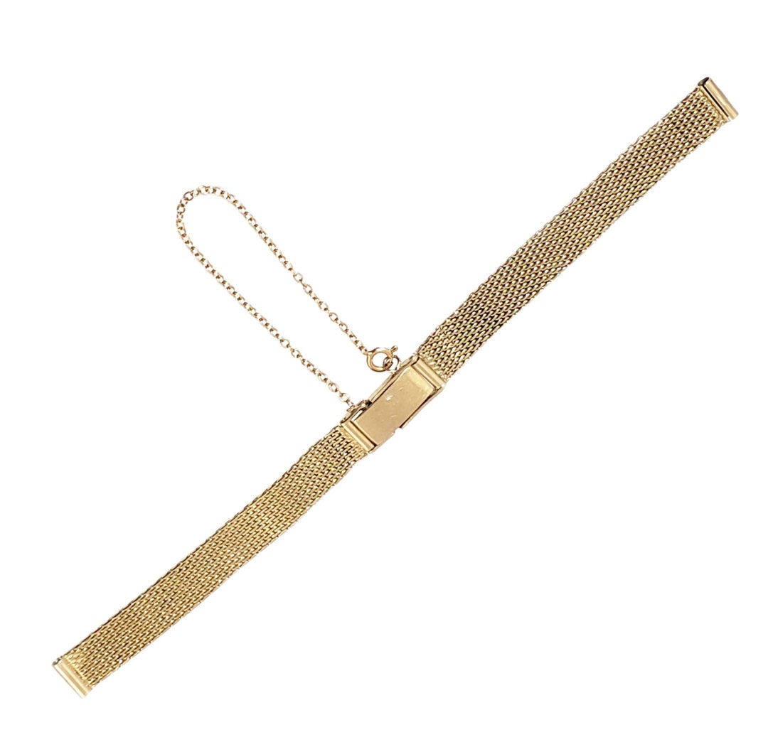 Vintage 14K Gold Mesh Ladies Watch Band: Italian Made, 8mm Wide - Etsy