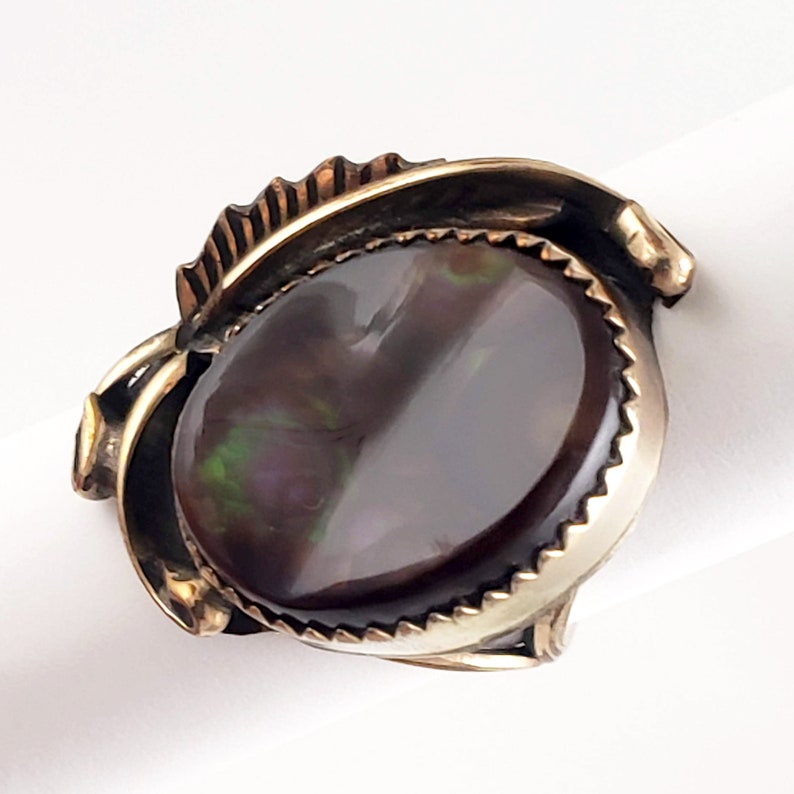 10K Gold & Fire Agate Ring Signed Alfred Joe Gold - Etsy