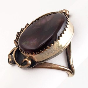 10K Gold & Fire Agate Ring - Signed Alfred Joe - Gold Southwestern Ring ...