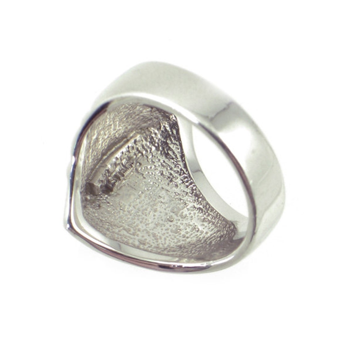 Chunky Sterling Silver Ring Modern Style Shiny & - Etsy