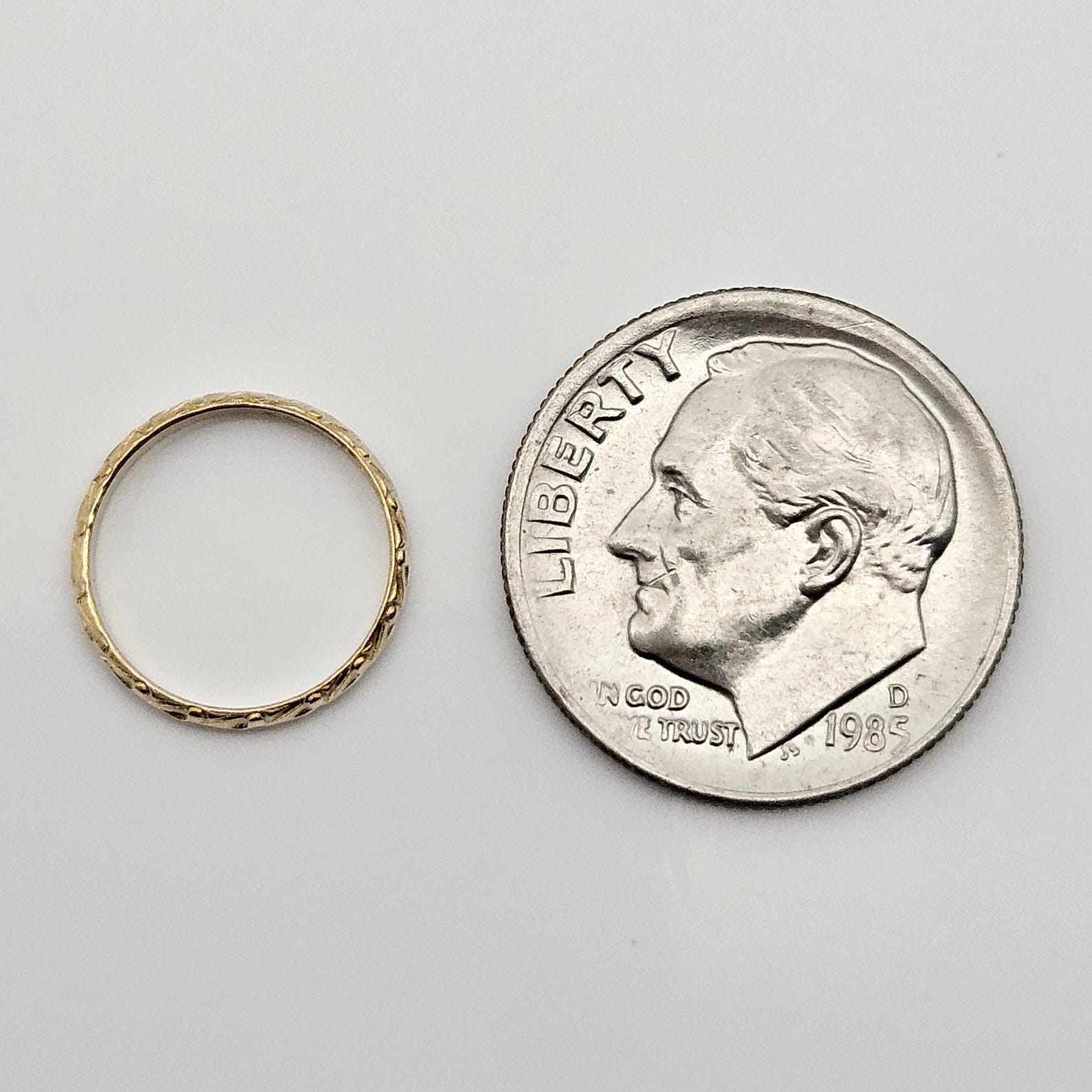 Tiny Vintage 10K Gold Infant Baby Ring Charm Pendant - Size 0 - 1/2" - Etsy