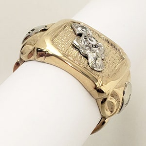 Vintage BPOE Elks Club Ring With Diamond in Solid 10K Gold - Size 8.5 ...