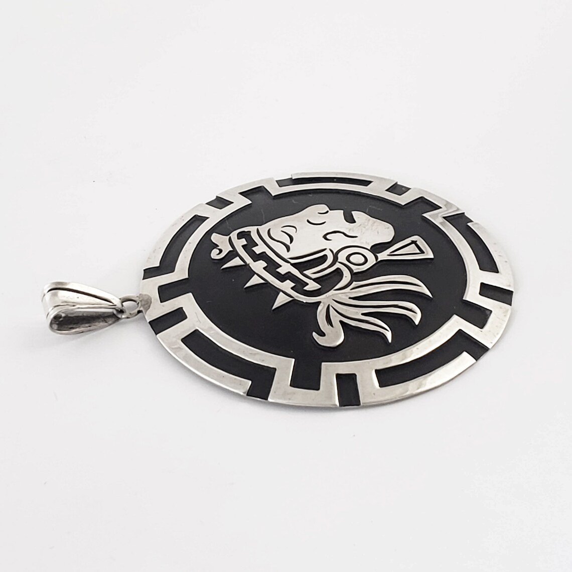 Huge Aztec Warrior Medallion in Sterling Silver 1 Ozt - Etsy