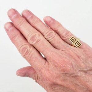 Vintage 18K Gold Ring - Double Greek Key Design - Size 4 - Etsy