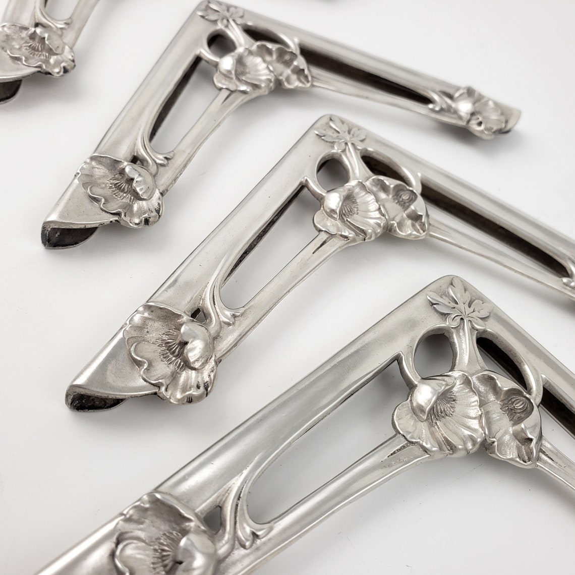 Set of 4 Antique Sterling Silver Frame Corners by Reed & - Etsy