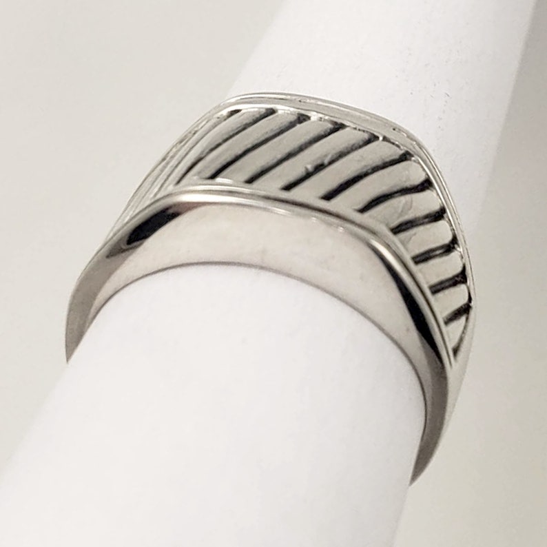 Vintage Sterling Silver Mens Ring Signed RJ Graziano for Avon - Etsy