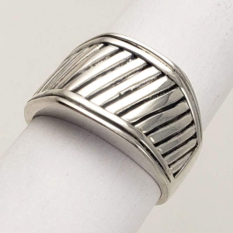 Vintage Sterling Silver Mens Ring Signed RJ Graziano for Avon - Etsy