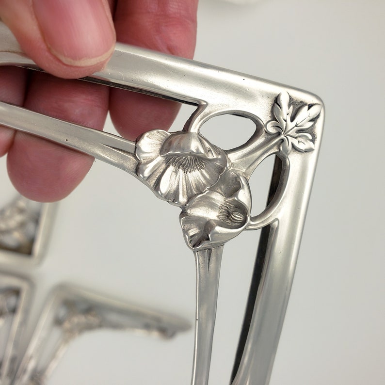 Set of 4 Antique Sterling Silver Frame Corners by Reed & - Etsy