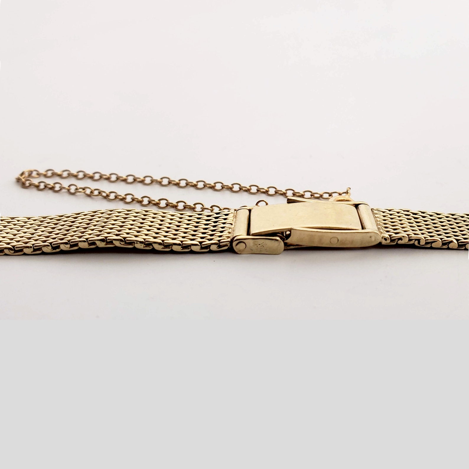 14K Gold Mesh Watch Band Italian Made Vintage 8mm Wide - Etsy