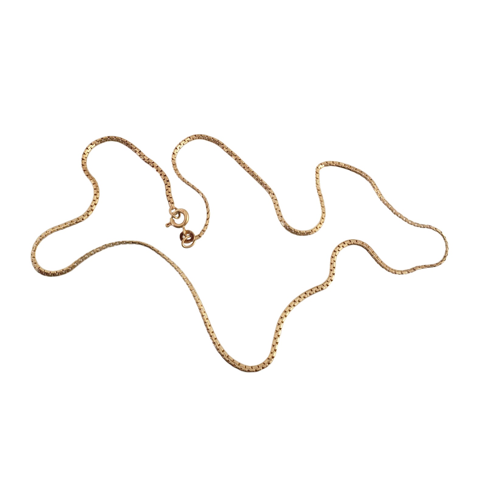 Solid 18K Gold Chain Vintage European Necklace 18 - Etsy