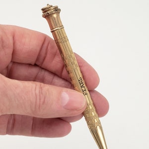 Antique Superite Mechanical Pencil Pendant- Gold-filled With Name Pearl ...