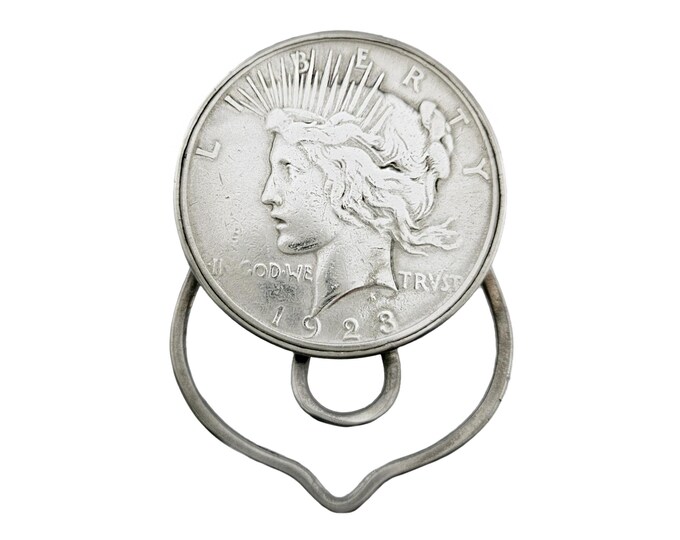1923 Silver Peace Dollar Money Clip - Charles Thomae - 2.25" Tall - Etsy