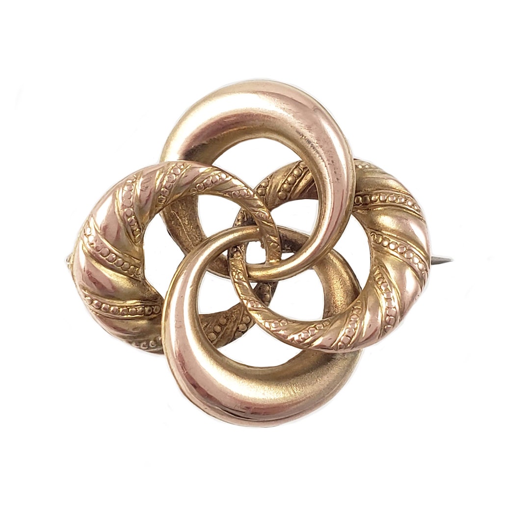 Small Victorian Brooch in 10K Gold - Unisex Antique - 7/8" Wide - Etsy