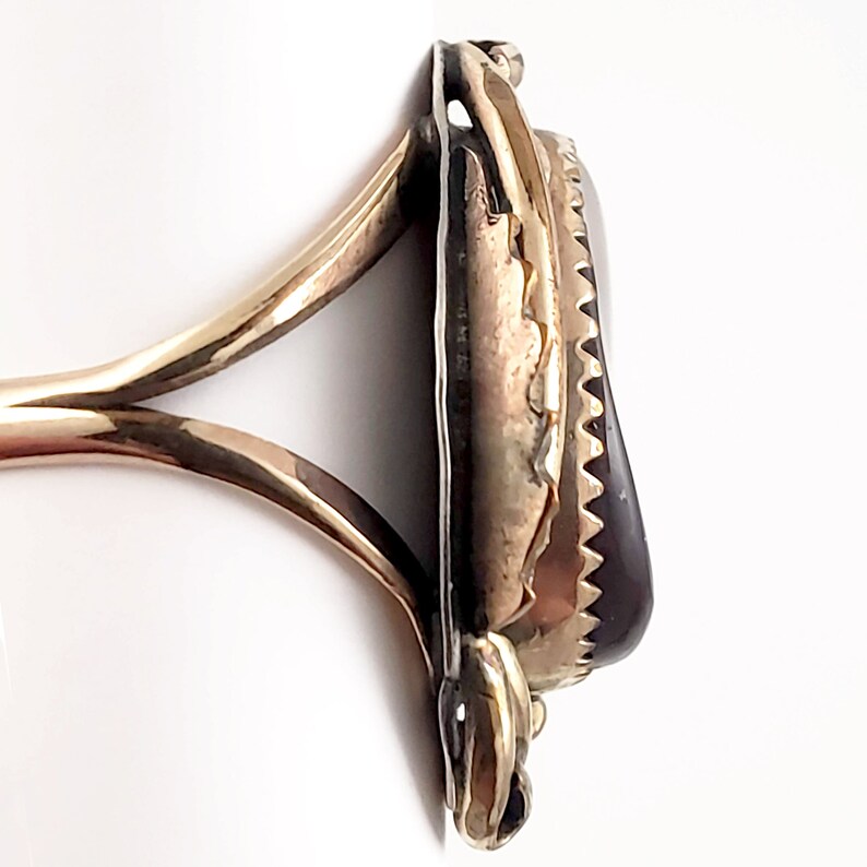 10K Gold & Fire Agate Ring Signed Alfred Joe Gold - Etsy