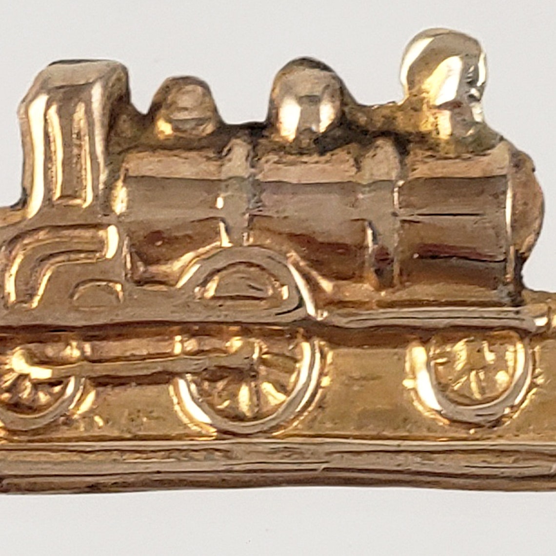 Vintage 9K Gold Locomotive Charm - British Train - 7/16" Wide - Etsy