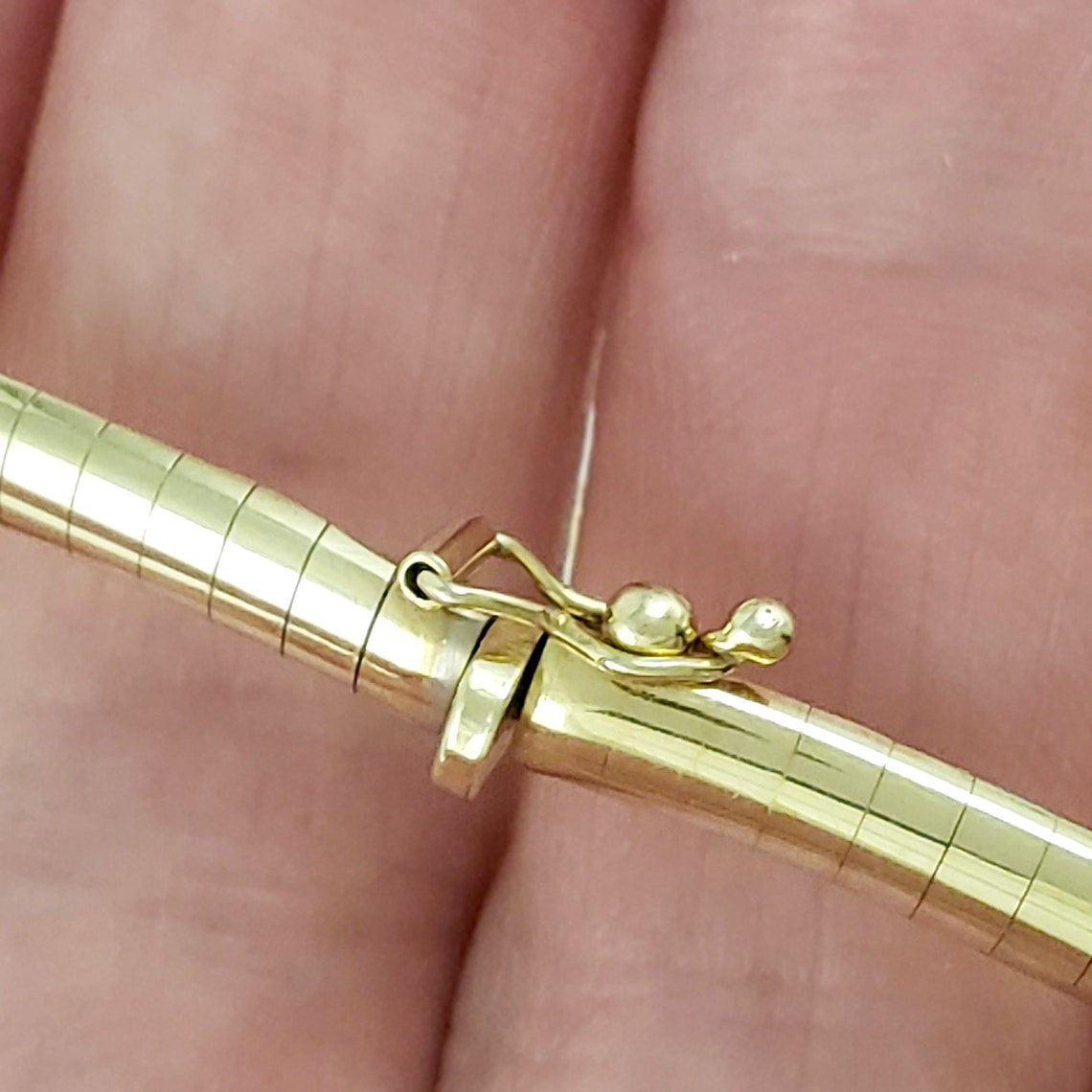 Vintage 10K Gold Necklace Flexible Cocoon Chain Neckpiece in - Etsy