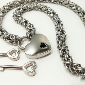 BDSM Discreet Day Collar, Submissive Locking Slave Collar, Stainless ...