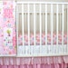 Abagail Princess Crib Set/ Princess Nursery/ Floral Crib Sheet/ Pink ...