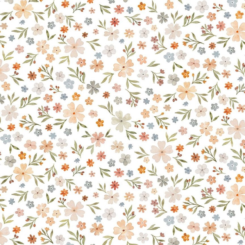Spring Floral Crib Sheet / Woodland Fabric / Floral Fabric / Little ...