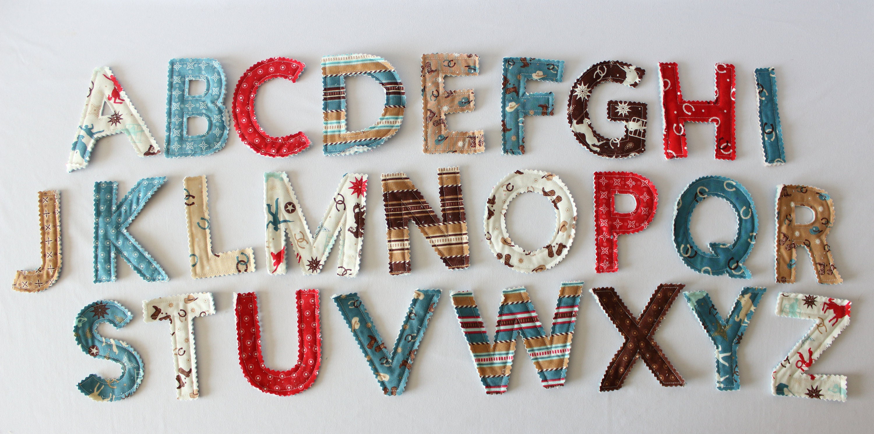 Cowboy Fabric Alphabet / Learning Alphabet / Learning Toys / ABC ...