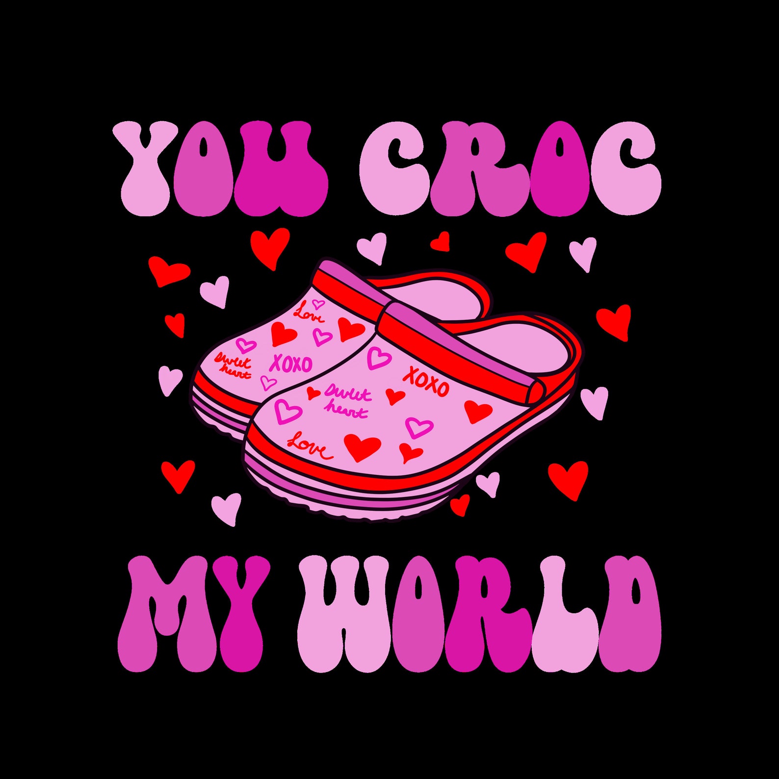 You Croc My World PNG/ SVG, Valentines Day SVG - Etsy
