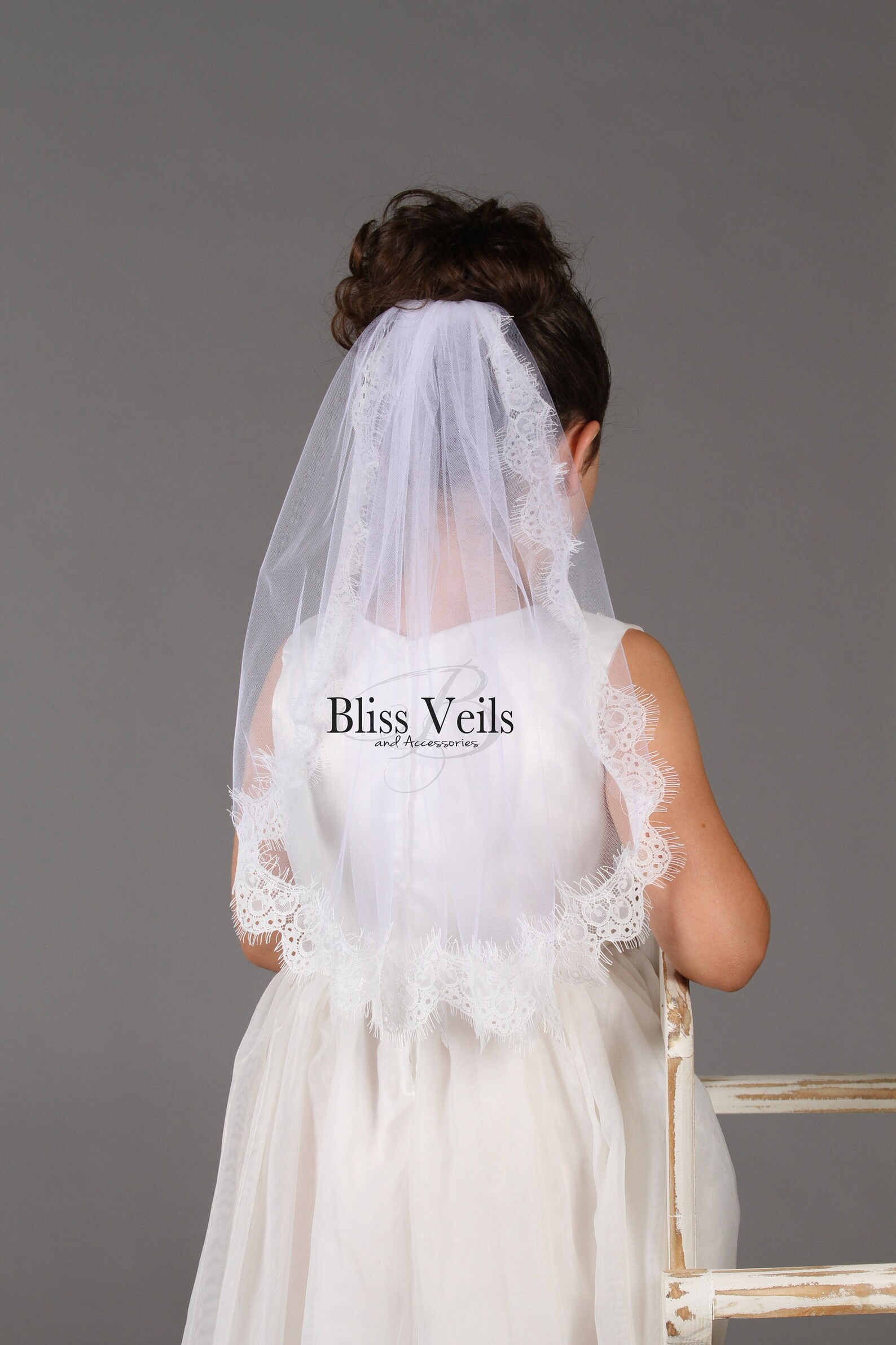 First Communion Veil With Delicate Lace Edge Several Lengths - Etsy