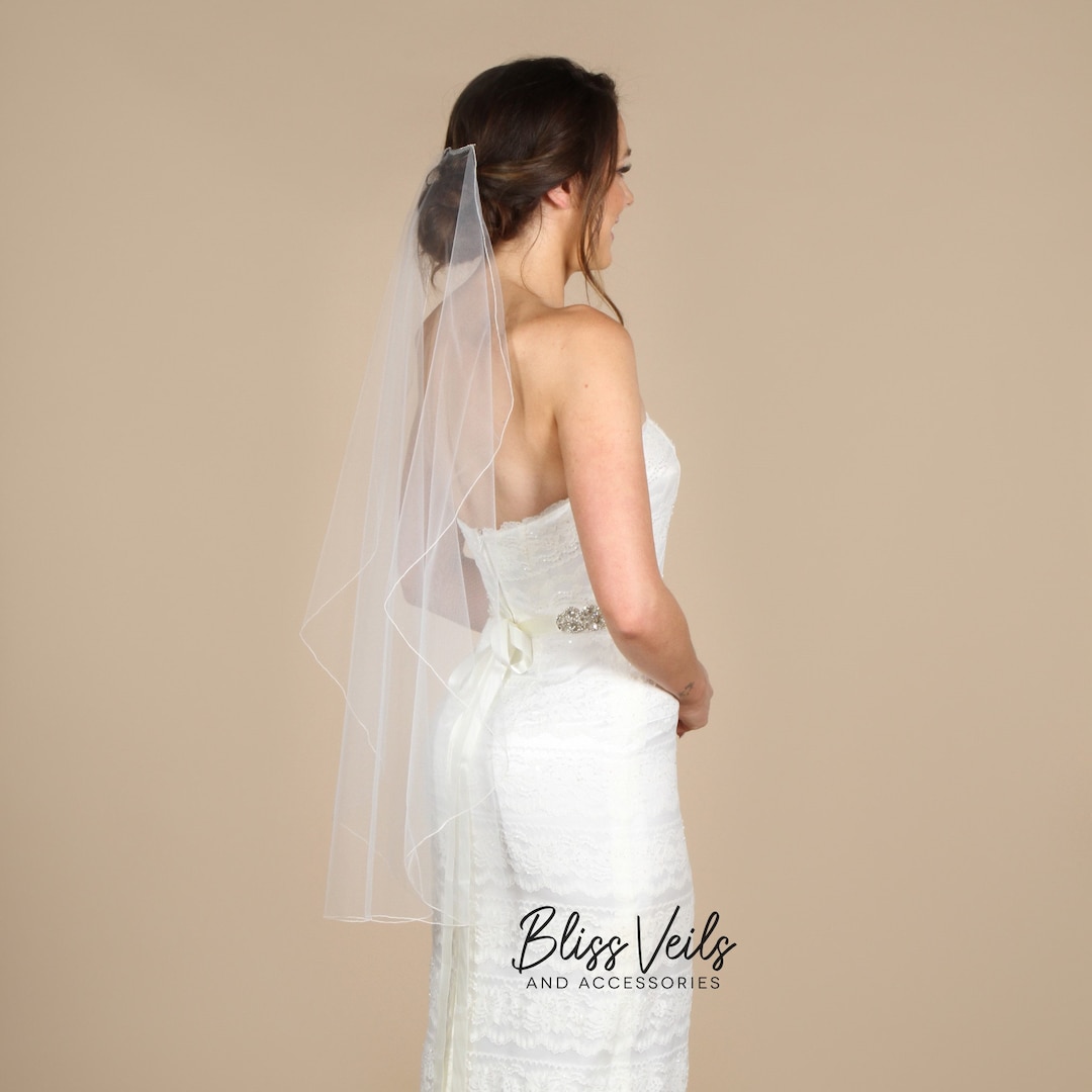Soft Sheer Veil Wedding Veil Classic Veil Elegant Veil Simple Veil ...
