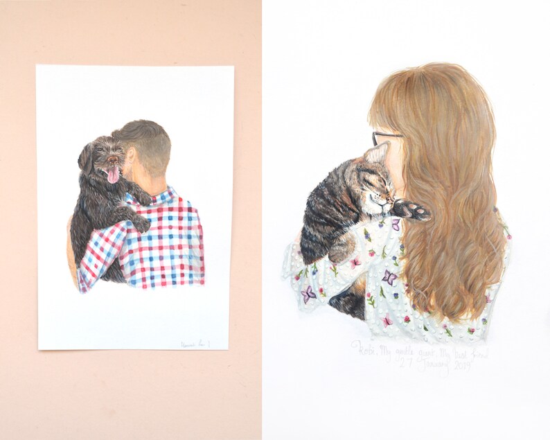 Instant Gift idea Gift Voucher for hand painted Pet Portrait | Etsy